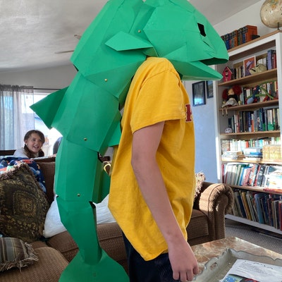 Fish Papercraft Mask Template, Low Poly Paper Mask, Unique Halloween ...