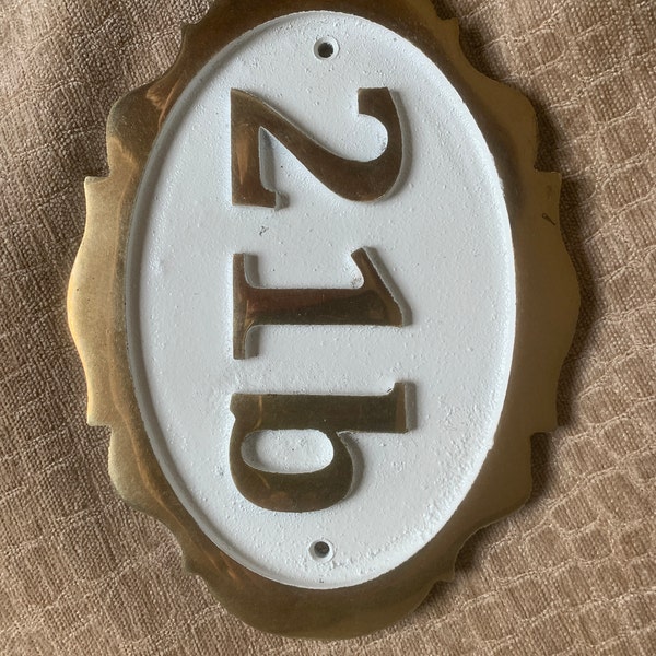 House Number Cast Bronze Various Colours Oval and Rectangular Door ...