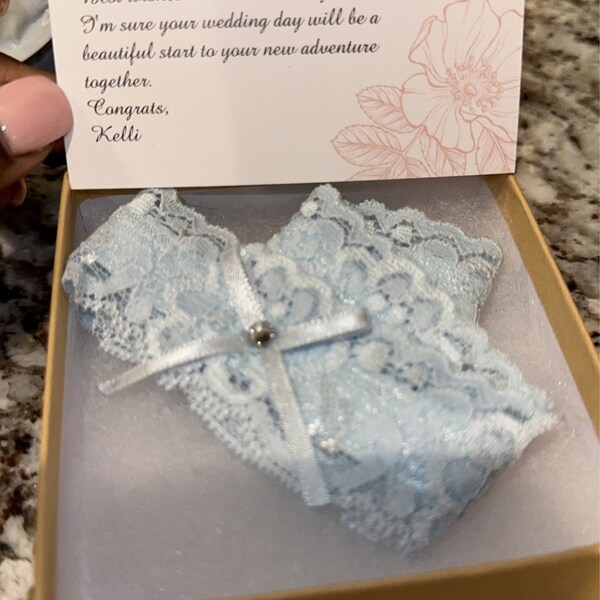 Something Blue Wedding Garter, Blue Bridal Garter, Blue Lace Wedding ...