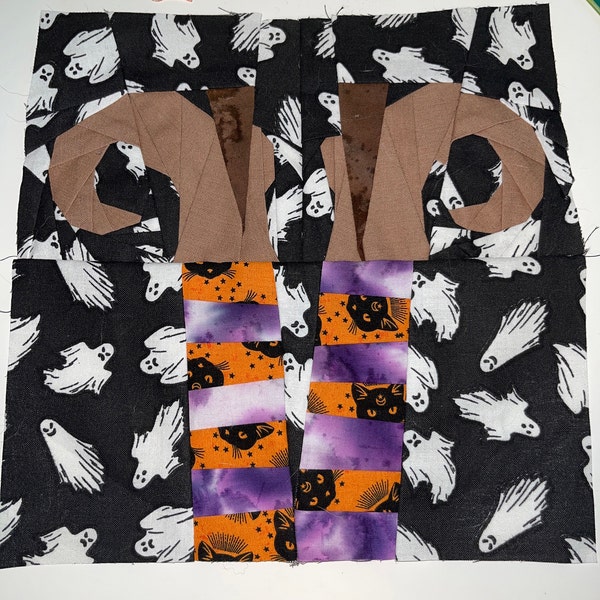 Witch Legs Quilt Block, FPP (PDF) 3 Sizes - Etsy