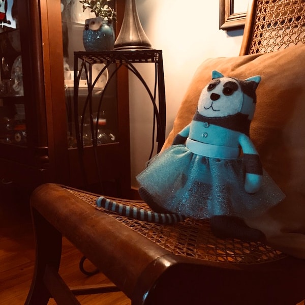 Orvil Owl, Made From a Burgundy and Dark Blue Upcycled Wool Sweater - Etsy
