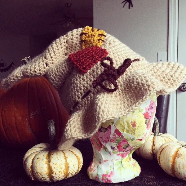 Crochet PATTERN | Scarecrow Hat Crochet Pattern | Crochet Scarecrow Hat ...