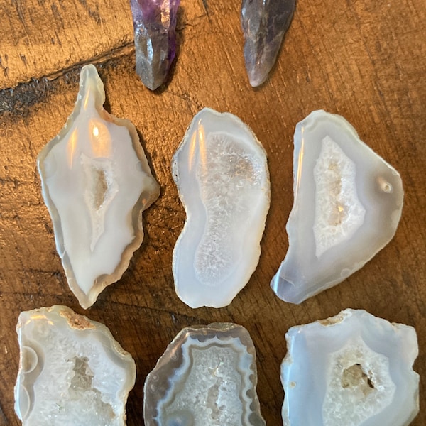 Window Agate Druzy Slice, Agate Slice Gemstone, Bulk Window Agate Slice ...