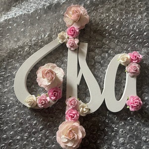 Flower Letters, Nursery Name Sign, Flower Wall Art, Flower Letter Name ...