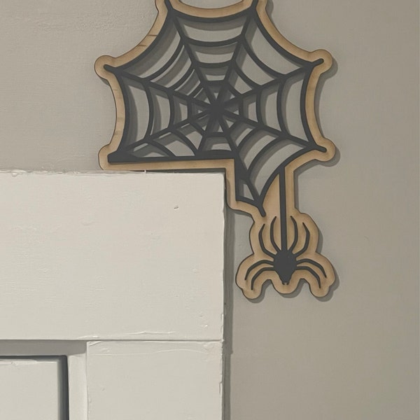 Halloween Door Corner Sign, Spider Web Halloween Decor, Halloween ...
