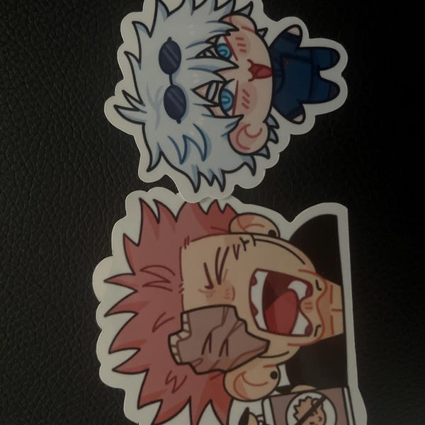 Shouting Sorcerer Chibi, Funny Anime, Glossy Vinyl Sticker for Laptop ...