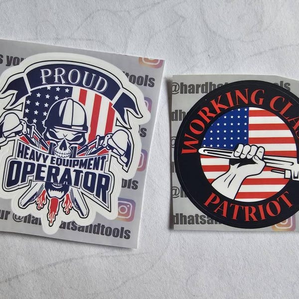 Proud Heavy Equipment Operator Hard Hat Sticker 100% Vinyl Hardhats ...