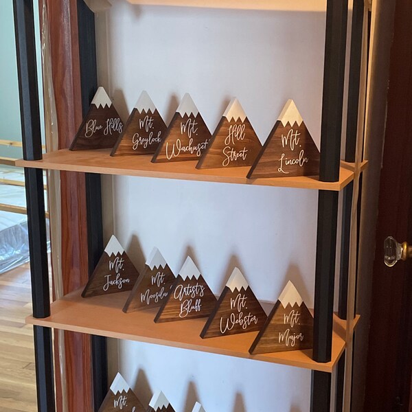 Mountain Table Numbers for Mountain Wedding Decorations for Mountain ...