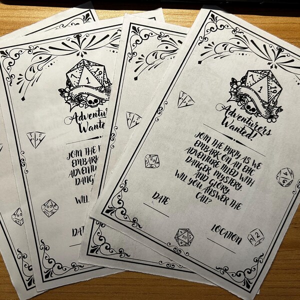 D&D Printable Invitation, Digital Dnd Party Invite, TTRPG Campaign ...