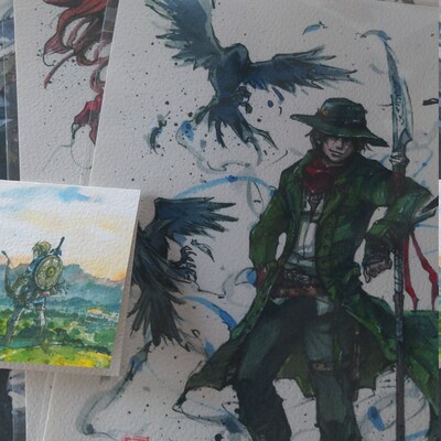 3-piece Set Fine Art PRINT 8x10 Wot Rand Mat Perrin With Calligraphy - Etsy