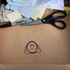 Double Flipping the Bird Vinyl Decal - Etsy