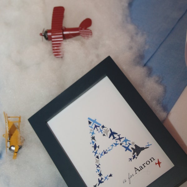 Airplanes Monogram Print, Planes Monogram Print, Planes Monogram ...