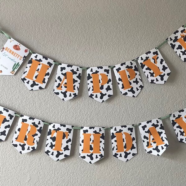 Editable My First Rodeo Birthday Banner, Cowboy 1st Birthday Banner ...