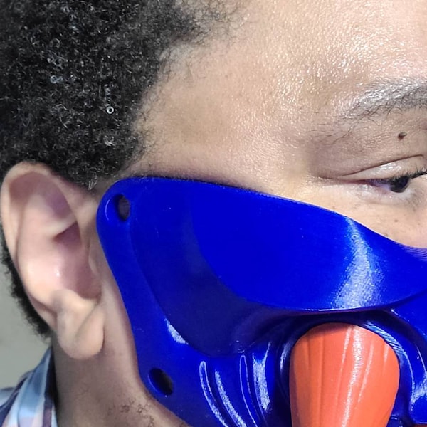 Japanese Hannya Half Mask Oni Demon Mask 3D Printed Samurai Mask - Etsy