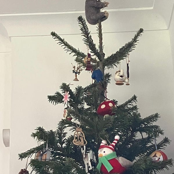 Pompom Star Christmas Tree Topper Christmas Decoration Needle Felt ...