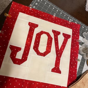JOY Foundation Paper Pieced PDF Quilt Block Pattern Christmas Quilt ...