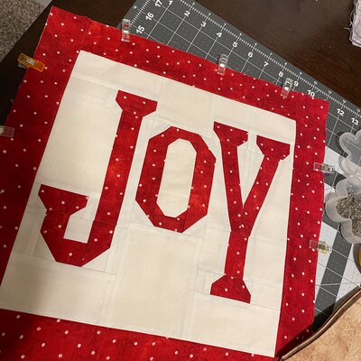 JOY Foundation Paper Pieced PDF Quilt Block Pattern Christmas Quilt ...