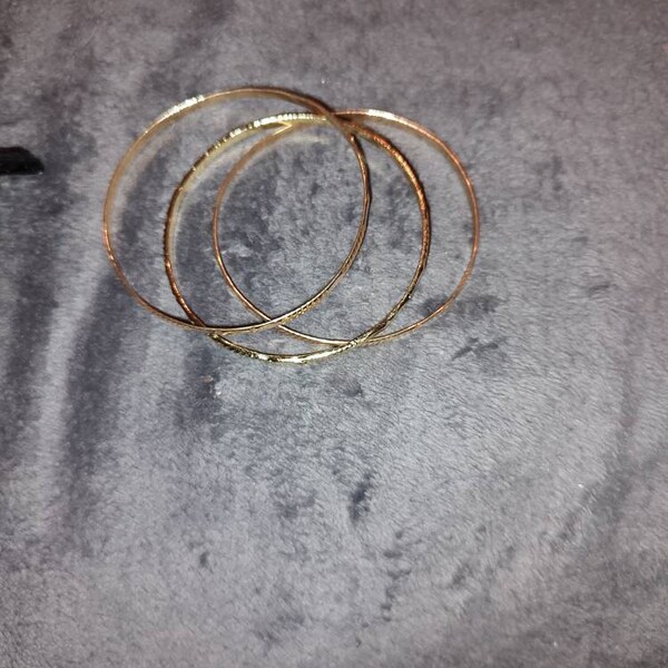 Gold Filled Set of 7 Bangles, Gold Filled Bangle Set, 7 Day Bangles ...