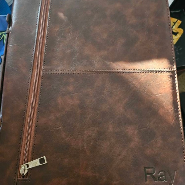 Personalized Colorful PU Leather Portfolio With Handle, A4 Notepad Case ...