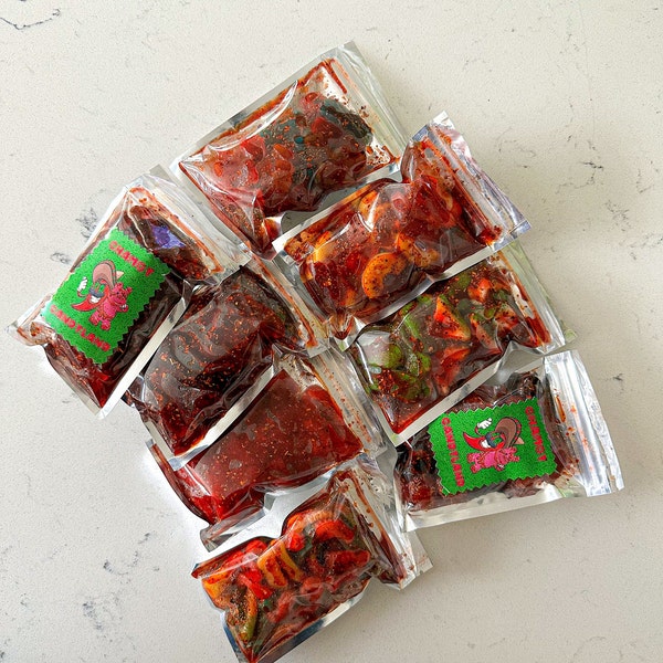 Spicy Gummy Chamoy Candy Bigger Sampler Pack Tajin Chamoy Candy Mexican ...