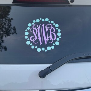 Four Initial Monogram Decal Sticker Four Letter Monogram | Etsy