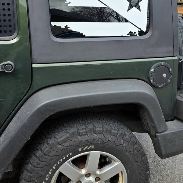 Fits 2020-2024 Jeep Gladiator Back Middle Window Mountain Tree Outdoor ...