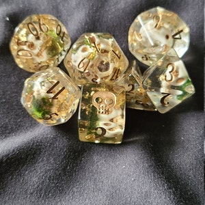HEADHUNTER Dnd Dice Set for Dungeons and Dragons Ttrpg, SKULL Dice ...