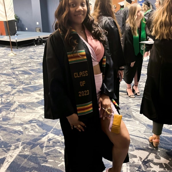 Men's Kente Kinte Class of 2024 Graduation Stole Stoll - Etsy