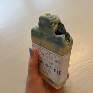 Blueberry Pie Scented Soap Bar | Cold Process Artisan Soap - Etsy