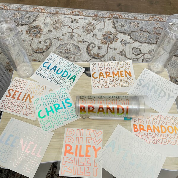 Rainbow Font - Stacked Font, Mirror Font, Cricut Font, Stacked Letters ...