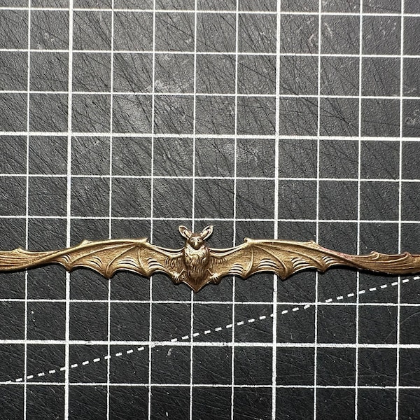 Antiqued Brass Bat in Flight Stamping 120x17mm, Made in USA, A81 - Etsy