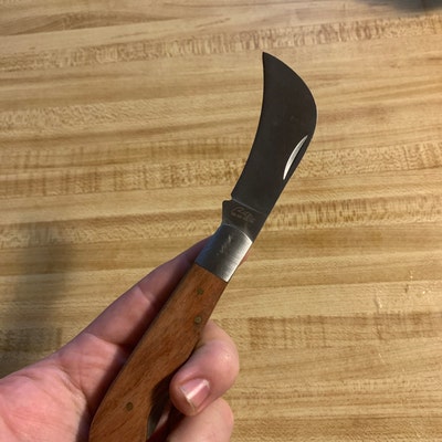 HERB KNIFE Boline With Belt Sheath Herbalist Tool Ritual Herbs Blade ...