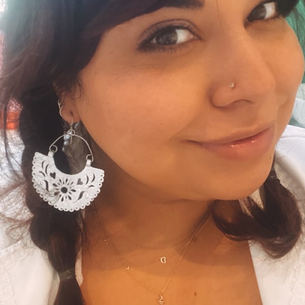 Handmade Metal Papel Picado Earrings: Fiesta Jewelry - Etsy