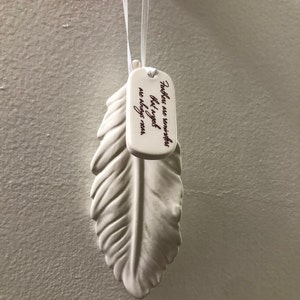 Sympathy Ornament, Feather Sympathy Gift, Sympathy Feather Ornament ...