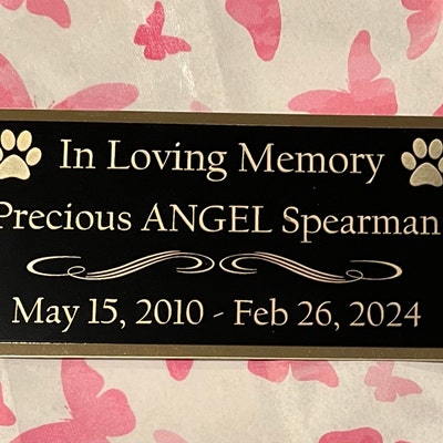Cremation Urn Name Plate Custom Engraved Memorial Urn Tag Plaque Black ...