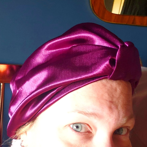 Gift for Her, Hair Care Scarf, Satin Sleep Cap, Silk Cap, Turban Cap ...