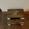 Personalized Rustic Kids Step Stool With Graphic, Toddler Step Stool ...