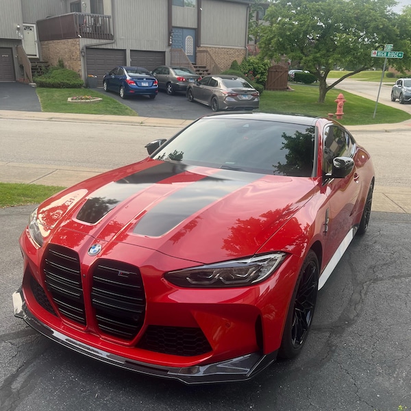 CSL Style Hood Stripes for 2021+ BMW M4 M3 G80 G82 G83 Vinyl Decal ...