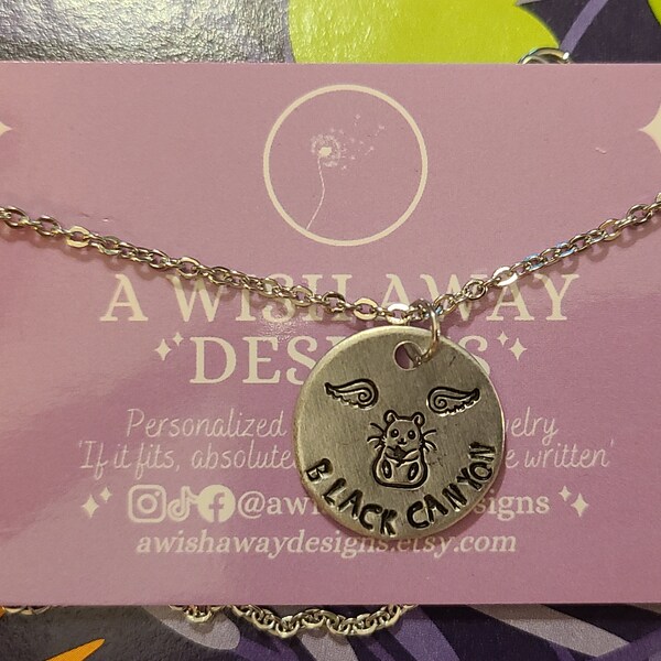 Hamster Charm Necklace With 18 Inch Stainless Steel Chain - Etsy