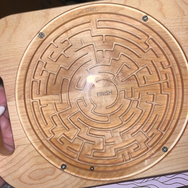 Handheld Maze Game | Wooden Labyrinth Puzzle Toy for Kids and Adults ...
