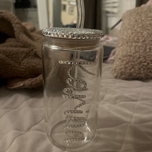 Name Glass Can Custom Bling Cup - Etsy