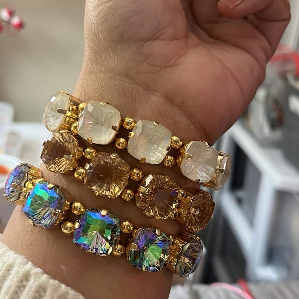 Swarovski 4470 B 8/10/12/18mm Cushion Cut Square Crystal Multicolors ...