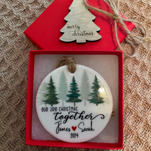 Highland Cow Christmas Ornament, Custom Personalized Xmas Ornament Gift ...
