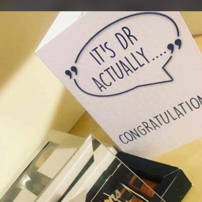 FUNNY GRADUATION CARD It's Dr Actually, Congratulations - Etsy