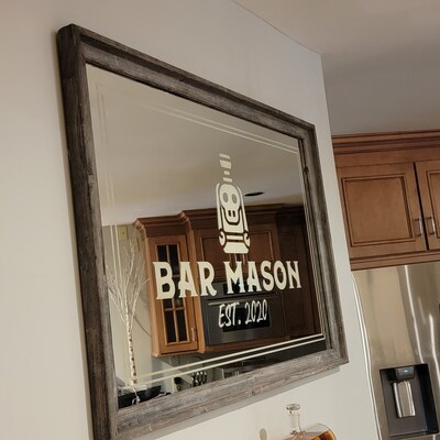 Custom Bar Mirrorlarge Mirrorpersonalized Bar Mirrorfarmhouse ...