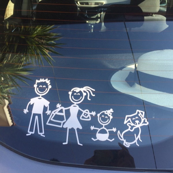 MY CAR STICK_FAMILY | Car Window Bumper Vinyl Decal Sticker, Any Colour ...