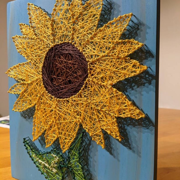 Sunflower String Art - Available Option as D.I.Y. Kit - Large or Small ...