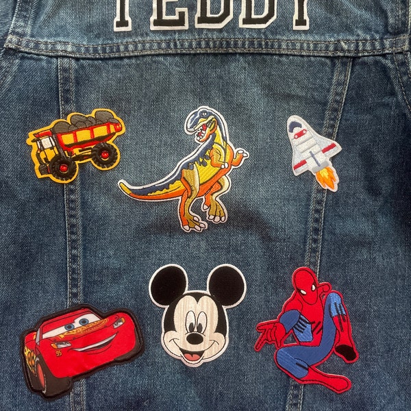 Boys Letter Patch Jean Jacket | Name Patch Jacket | Toddler Boys Custom ...