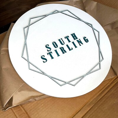 Custom Sign Round Business Commerical Signage Minimalist Made to Order ...