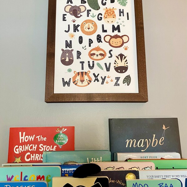 Safari Alphabet Letters Print - ABC Chart - Jungle Animal Nursery Decor ...